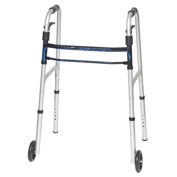 Compass Health ProBasics® Sure Lever Release Folding Walker with Wheel
