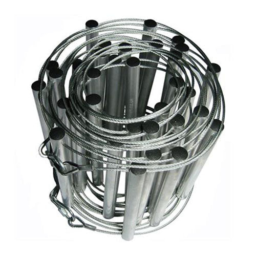 PMI® 10.5" Aluminum Rungs, 4 mm Galvanized Cable (30 cm Rung Spacing,